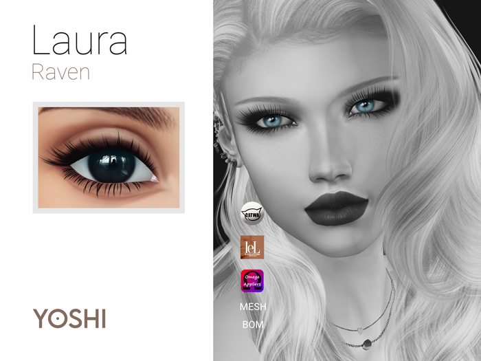 Second Life Marketplace - YOSHI - Laura Eyes - Raven