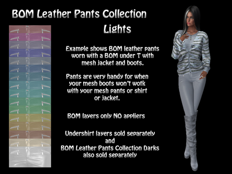 Second Life Marketplace - BOM Leather Pants Light DEMO