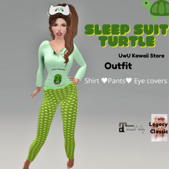 Second Life Marketplace - Sleep suit- turtle outfit- UwU Kawaii Store DEMO