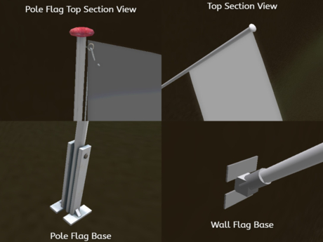 Second Life Marketplace - Set of 4 waving flags ver. 1.0 (Bahrain)