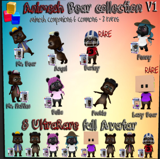 Second Life Marketplace - ~PD~ Animesh Bear collection V1 - Mr ...