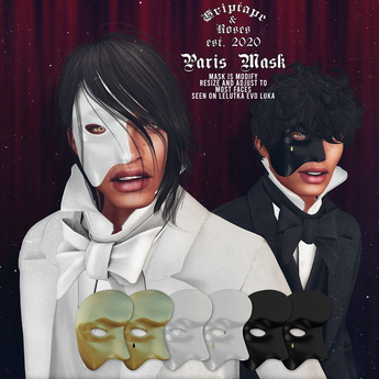 Second Life Marketplace - G+R PARIS Mask - Black