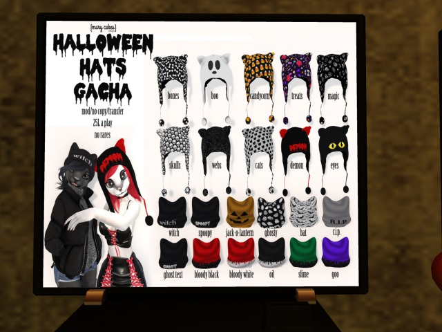 Second Life Marketplace - {MC} Cats Halloween Hats Gacha Boxed