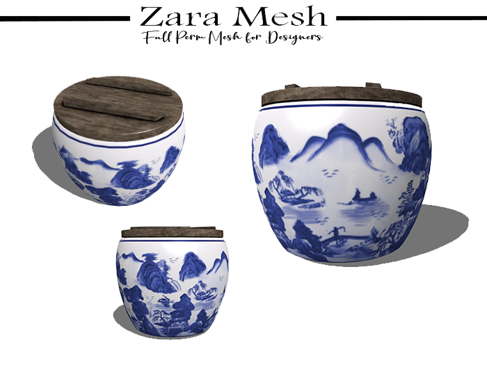 Second Life Marketplace - Zara Mesh - Japanese - Ceramic Brazier - FULL ...