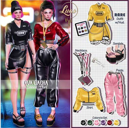Second Life Marketplace Luas Diva Outfit Rare