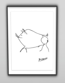 Second Life Marketplace - *CD* Modern Art - Picasso Line Drawing - Pig