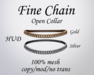Second Life Marketplace - [HOS] Fine Chain - RLV - Open Collar N°9
