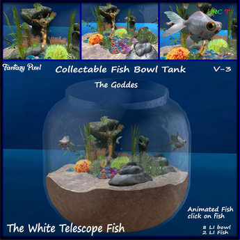 Second Life Marketplace - F.P. - Collectable Fish Bowl Tank-The White ...