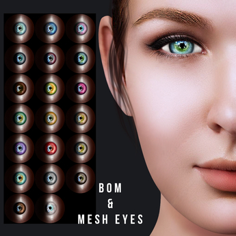 Second Life Marketplace - UA - Mesh Eyes + BOM Eyes (20 Colors)
