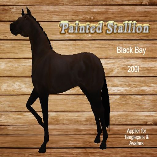 Second Life Marketplace - {Painted Stallion}-Black Bay