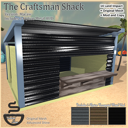 Second Life Marketplace - Kindred Soup - The Craftsman Shack (Macaw)