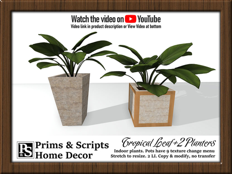 Second Life Marketplace - Prims & Scripts - Tropical Leaf
