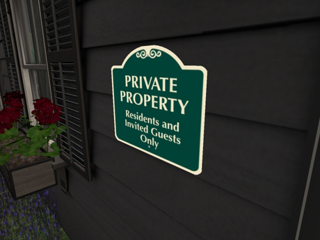 Second Life Marketplace - Private Property Sign