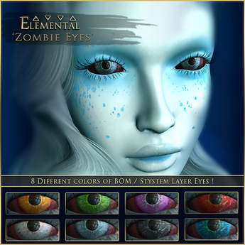 Second Life Marketplace - -Elemental- 'Zombie' Eyes - BOM / System ...
