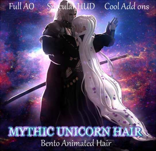 Second Life Marketplace - ~Mythril~ Mythic Unicorn Hair POSE HUD