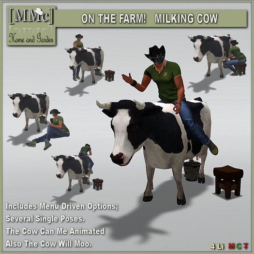 Second Life Marketplace - [MMc] On The Farm! Milking Cow
