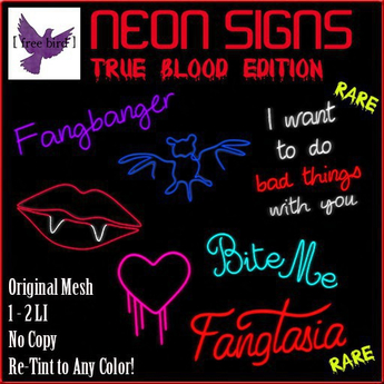 Second Life Marketplace - [ free bird ] Bite Me Neon Sign