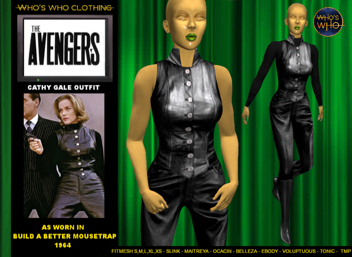 Second Life Marketplace - WW Cathy Gale Leather Bodysuit