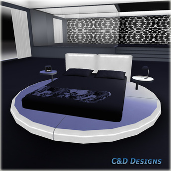 Second Life Marketplace - C&D Designs - "Harmony" Round Bed Set ...