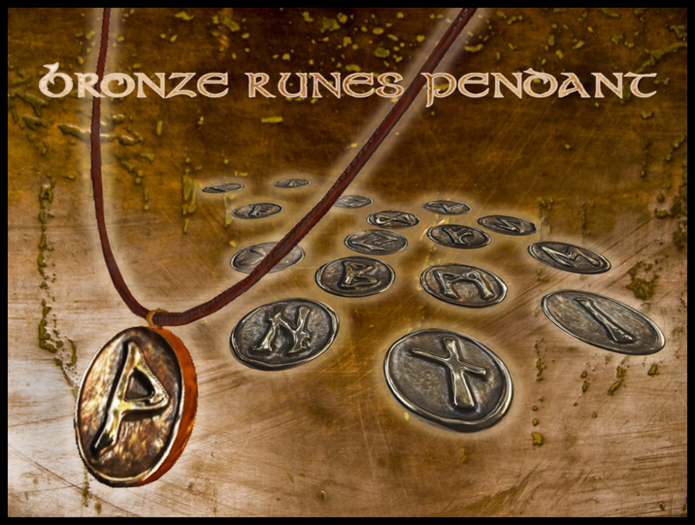 Second Life Marketplace - Runes Box - Uruz Bronze Pendant