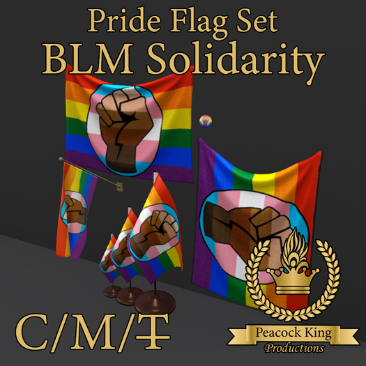 Second Life Marketplace - (PKP) Pride Flag Set - BLM Solidarity