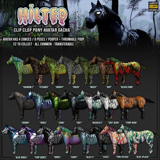 Second Life Marketplace - HILTED - Clip Clop Pony Avatar - Groovy (Rez ...