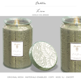 Second Life Marketplace - Dahlia - Liam - Candle - Cool Breeze