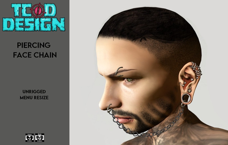 Second Life Marketplace - Piercing Face Chain / Mesh