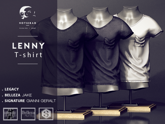 Second Life Marketplace - not so bad . mesh . LENNY T-shirt . FullPack 4