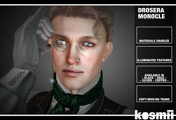 Second Life Marketplace - kosmii :: Drosera Monocle [copper]