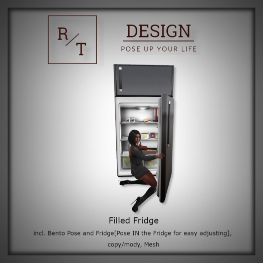 Second Life Marketplace - R/T - Filled Fridge [wear to unpack]