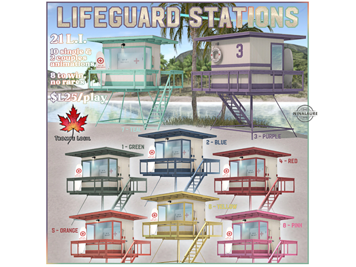Second Life Marketplace - Trompe Loeil - Lifeguard Stations Gacha *Full ...