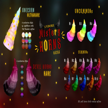 Second Life Marketplace - ANDORE - gacha - Mistery Horns ULTRARARE
