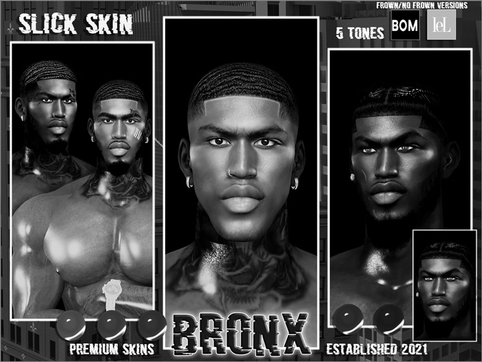 Second Life Marketplace - BRONX. SLICK SKIN - DEMO