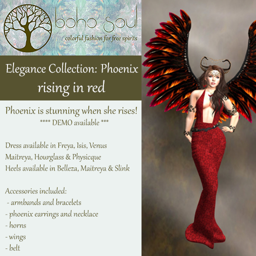 Second Life Marketplace - (BSE) Phoenix Collection - Rising in Red ...