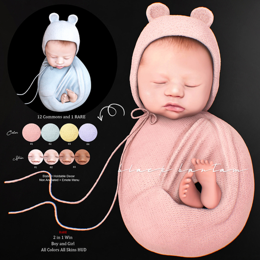 Second Life Marketplace - *[BB] Little Bear Baby Color 01 Skin 03