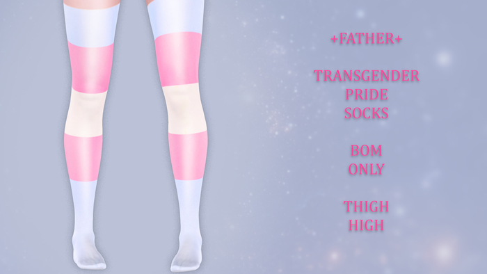 Second Life Marketplace - +FATHER+ Transgender Pride Socks - BOM