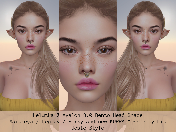 Second Life Marketplace - L'R L-X Avalon 3.0 BentoHeadShape -KLPM Fit ...