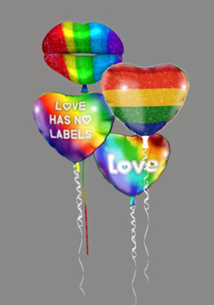 Second Life Marketplace - Pride balloons trio 01 & kiss balloon