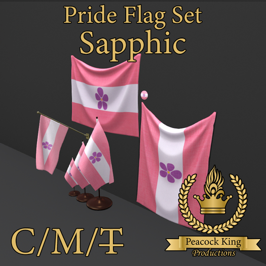 Second Life Marketplace - (PKP) Pride Flag Set - Sapphic