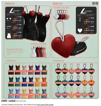 Second Life Marketplace - Lowen - Lovebad Dress [Toffee/Legacy] (Common)