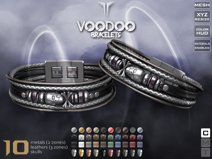 Second Life Marketplace - **RE** Voodoo Bracelets - *Elegance Collection*