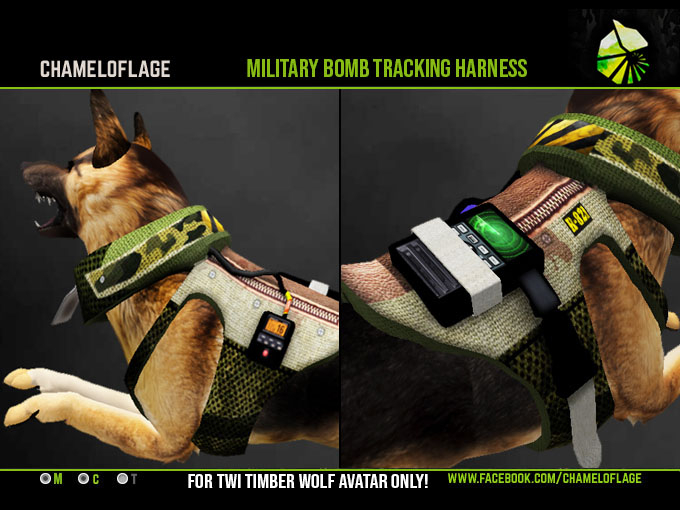 Second Life Marketplace - *CMFL* TWI WOLF - Mesh Army harness 1.0 (boxed)