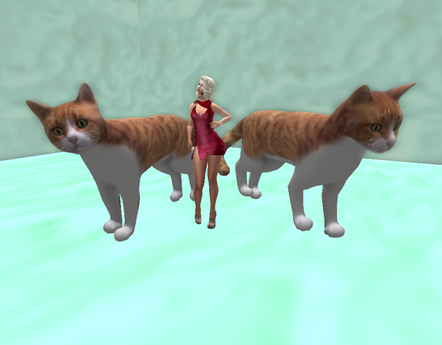 Second Life Marketplace - .:GBH:. AM red white Giant cat companion