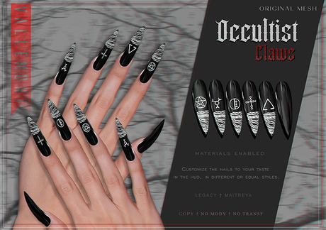Second Life Marketplace - VALLEMONT - Occultist Claws Nails