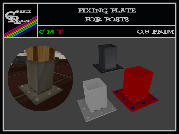 Second Life Marketplace - CreateRoom - Fixing Plate
