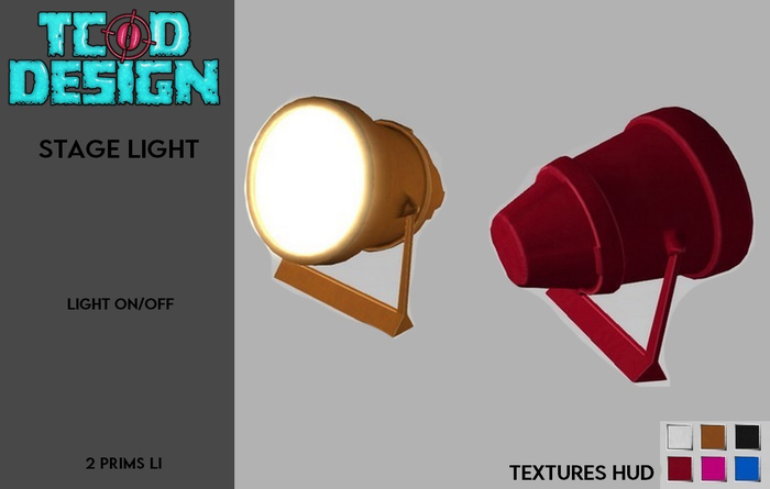 Second Life Marketplace - Stage Light [Textures Hud & Light on/off]...