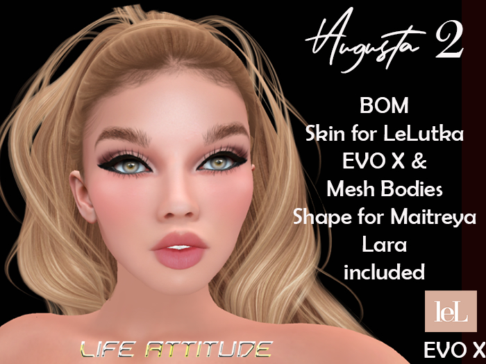 Second Life Marketplace - BIG SALE -AUGUSTA 2 -BOM SKIN LEL EVO X ...