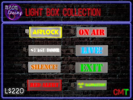 Second Life Marketplace - Neon Dreamz - Light Box: Stage Door