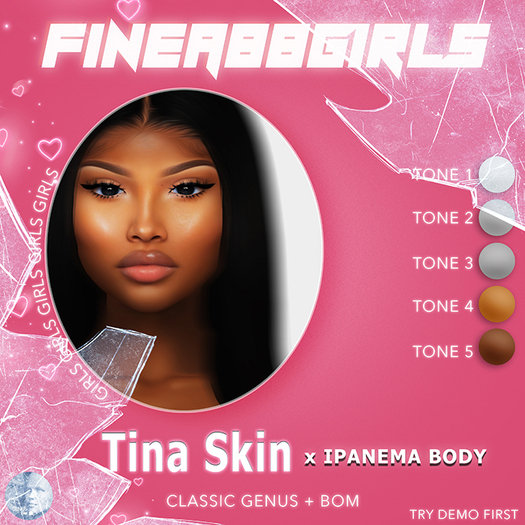 Second Life Marketplace - F88-Tina Skin Demo